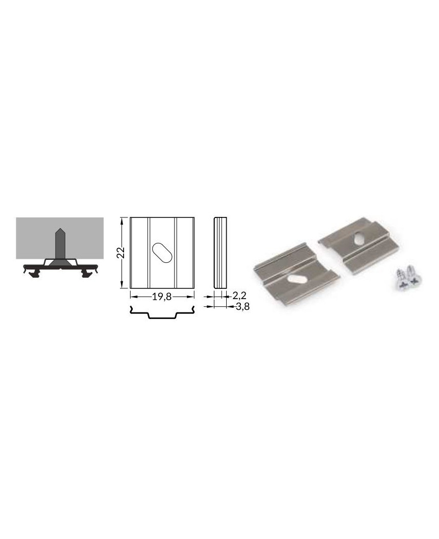 ARCH1 metal mounting clip for LED aluminium channels - ARCH1 LED ...