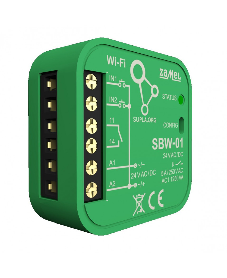 SBW-01 Wi-Fi 1-channel Gate control module, Supla - SUPLA Devices ...