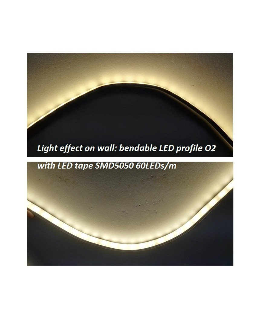 1m bendable/ flexible aluminium LED profile O2 easy to bend no tooling ...