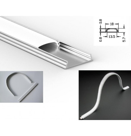 Flexible, bendable LED Profile O2 - Marc LED Ltd