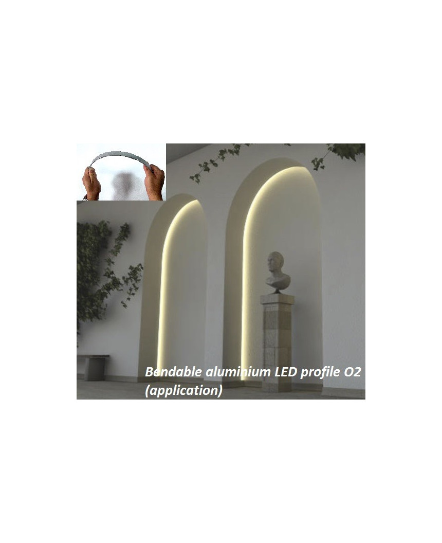 1m bendable/ flexible aluminium LED profile O2 easy to bend no tooling ...