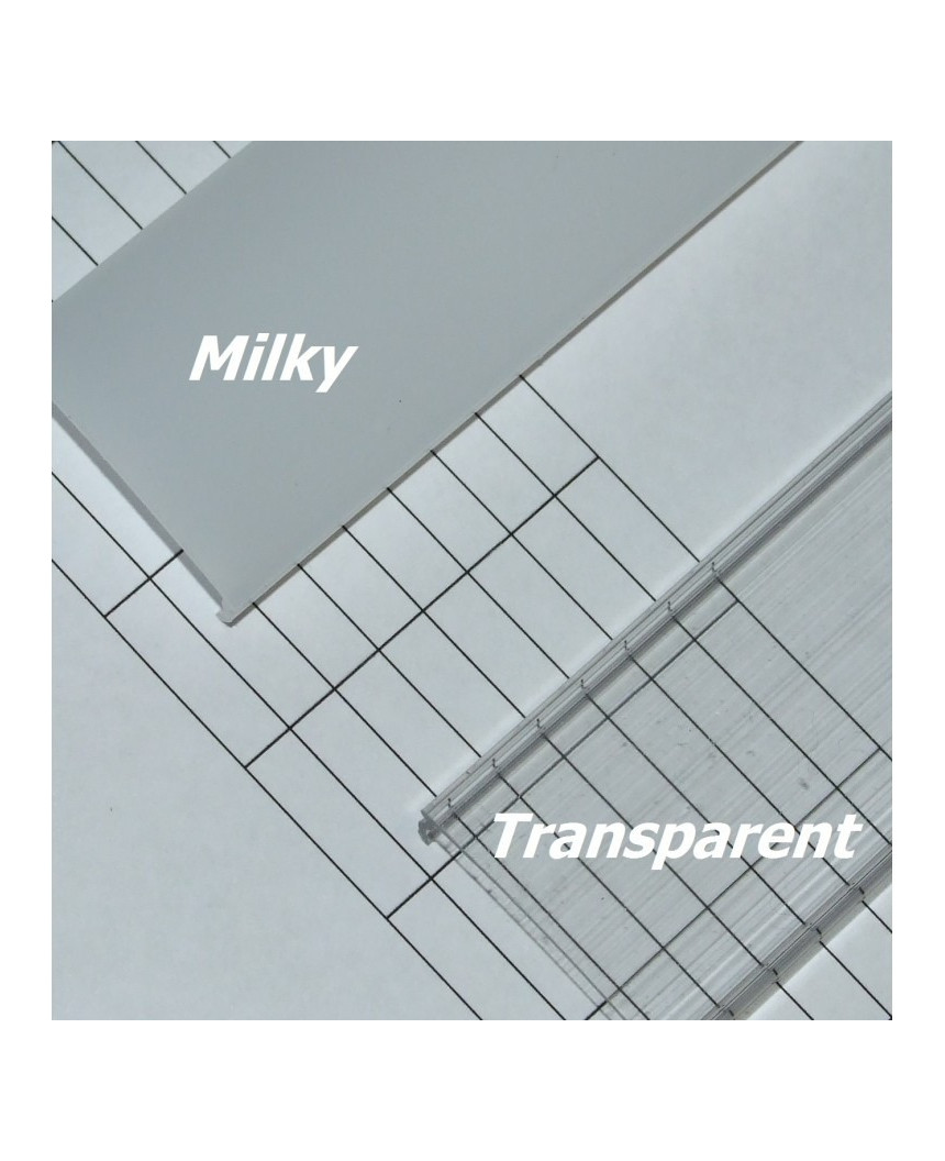 1m recessed LED aluminium channel painted white extrusion EW1 diffuser ...