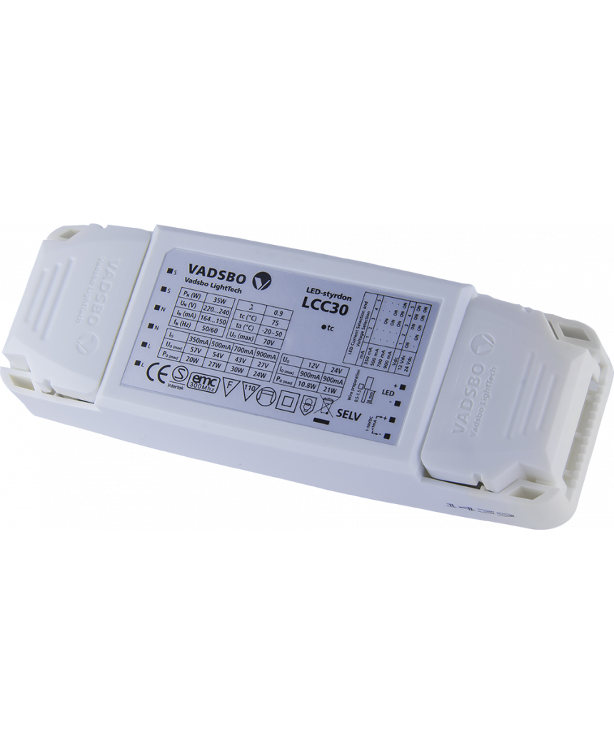 LCC30 driver/dimmer for constant current / voltage LED lights, Vadsbo - LED Control Gears - Marc ...