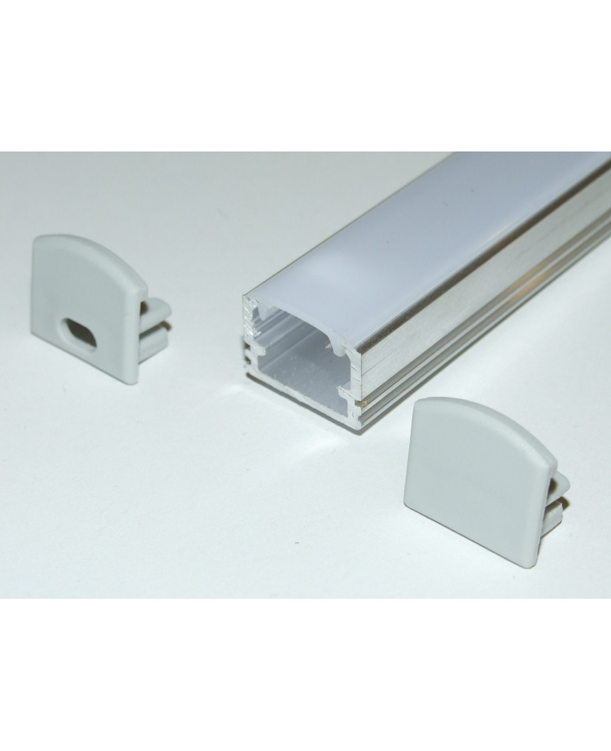3m LED profile PH2 surface high extrusion raw aluminium, with diffuser ...