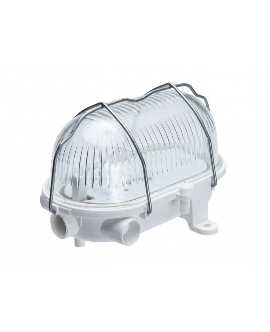 OVAL 60, ES / E27, Bulkhead Light Lamp, IP54, removable steel cage ...