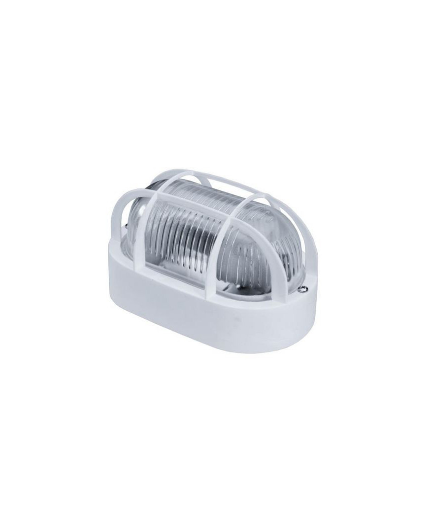 OVAL 60 STYLE, ES / E27, Bulkhead Light Lamp, IP54, plastic cage, glass ...