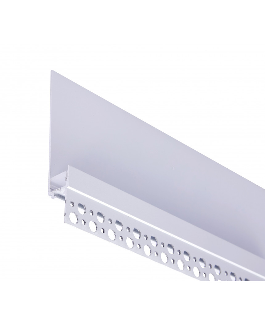 2m Plaster-in LED profile DW1 for ceiling and drywall with opal cover ...