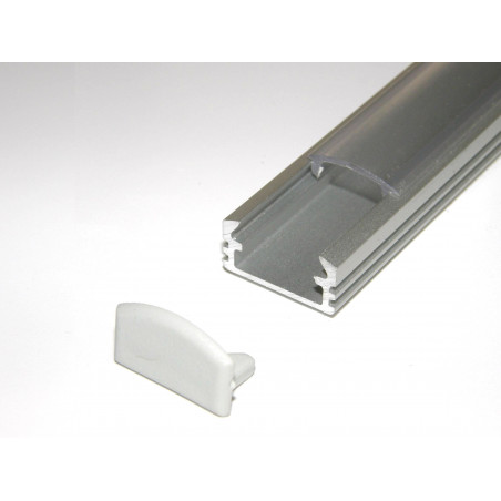 P2 surface LED profile 2m, raw aluminium, with diffuser - P2 LED ...