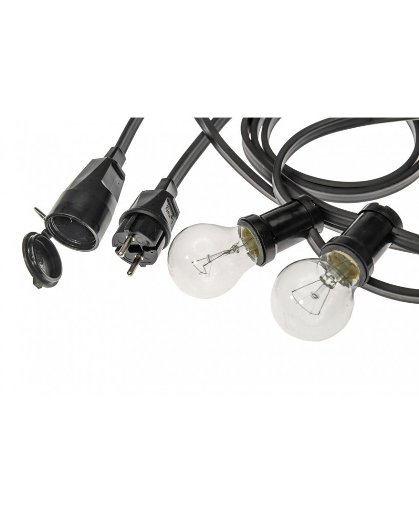 6m Outdoor / Indoor Festoon Lighting String (garland) with 5 bakelite ...