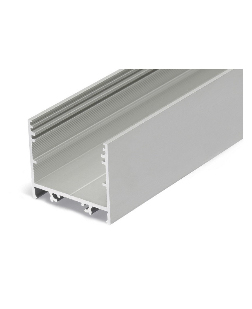 2m LED profile TXL2 (anodized, silver) 33mm x 30mm set with cover ...